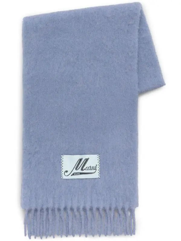 Marni Logo-appliqué Scarf - Purple