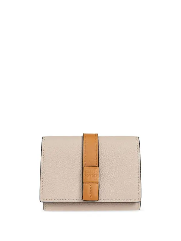 Loewe Logo-embossed Leather Wallet - Neutrals