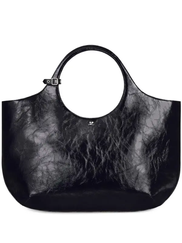 COURREGES Large Holy Handbag - Black
