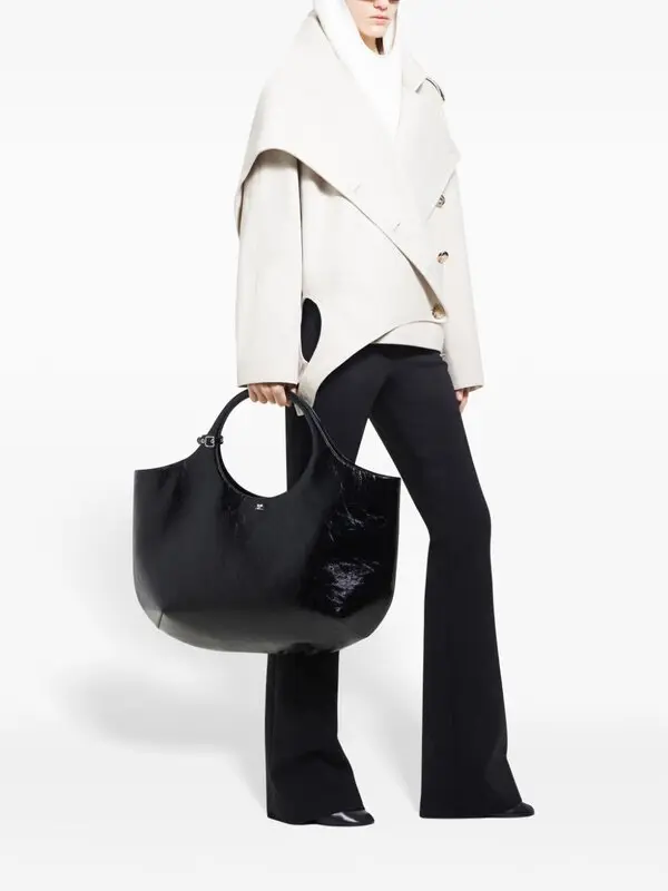 COURREGES Large Holy Handbag - Black