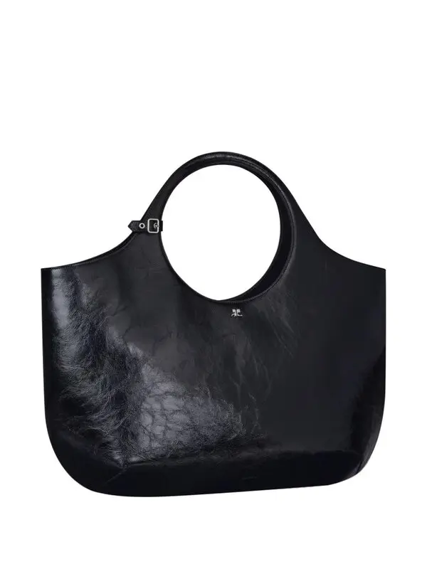 COURREGES Large Holy Handbag - Black