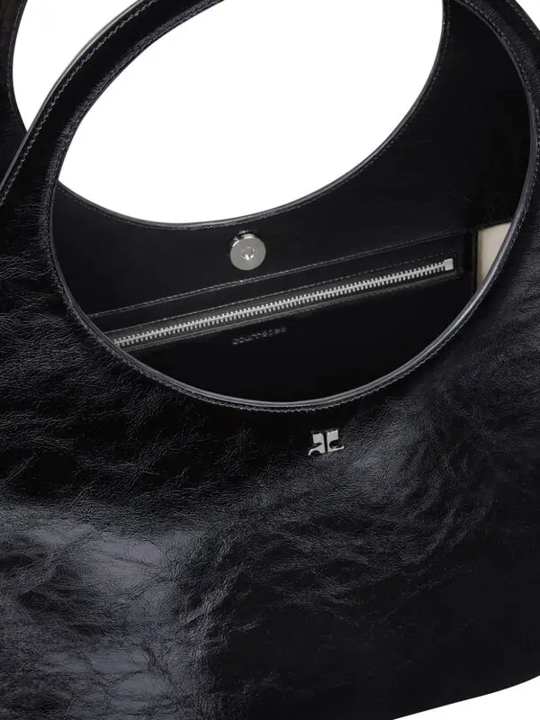 COURREGES Large Holy Handbag - Black