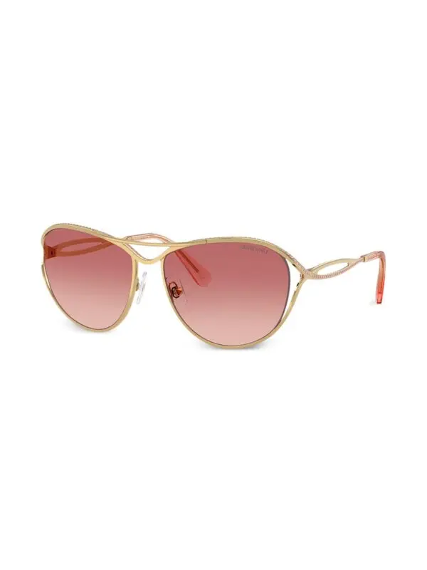 SWAROVSKI Round-frame Sunglasses - Gold