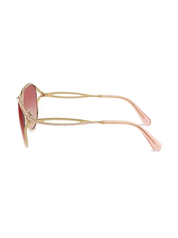 SWAROVSKI Round-frame Sunglasses - Gold