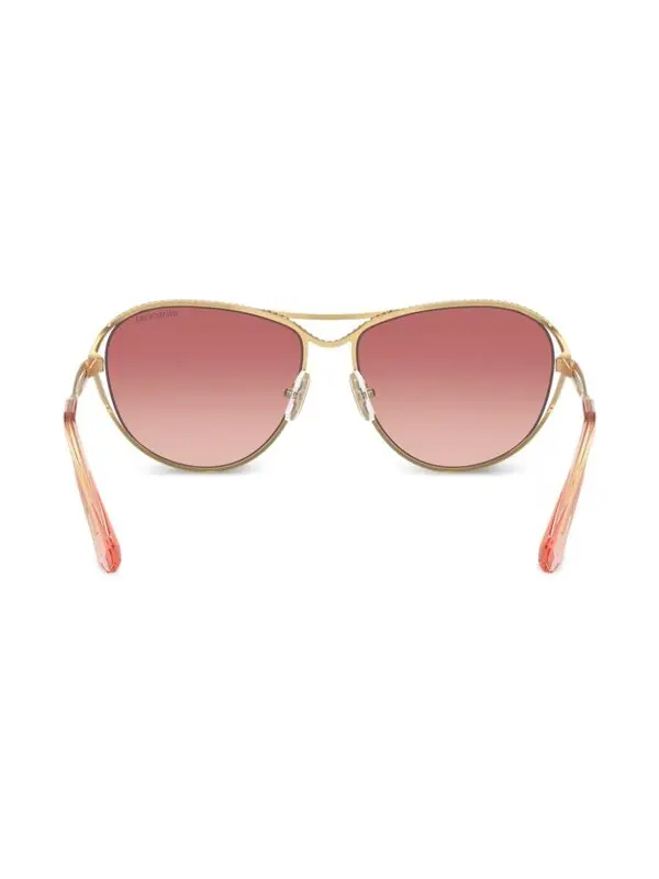 SWAROVSKI Round-frame Sunglasses - Gold