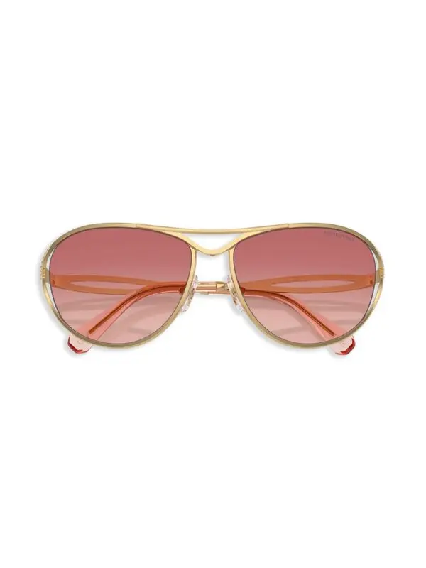 SWAROVSKI Round-frame Sunglasses - Gold