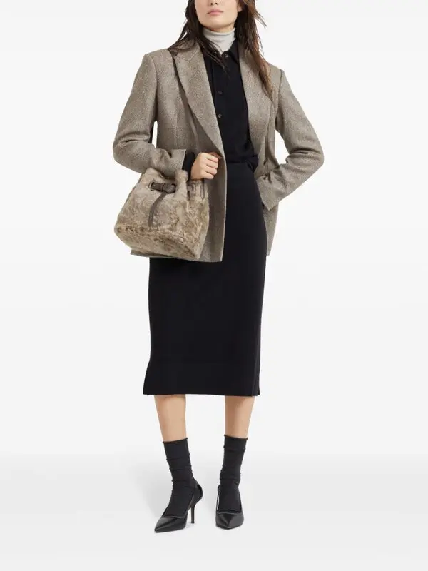 Brunello Cucinelli Cashmere Midi Skirt