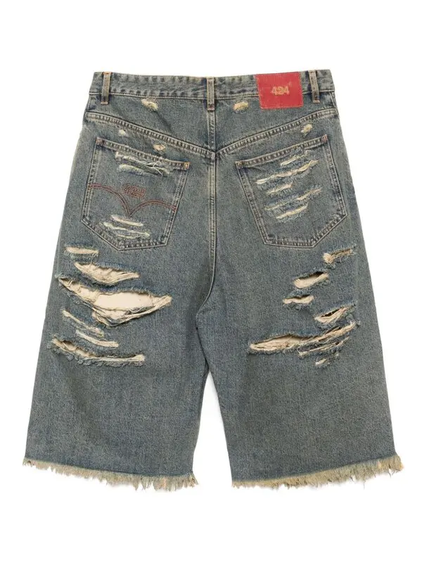 424 Big Daddy Distressed Denim Shorts