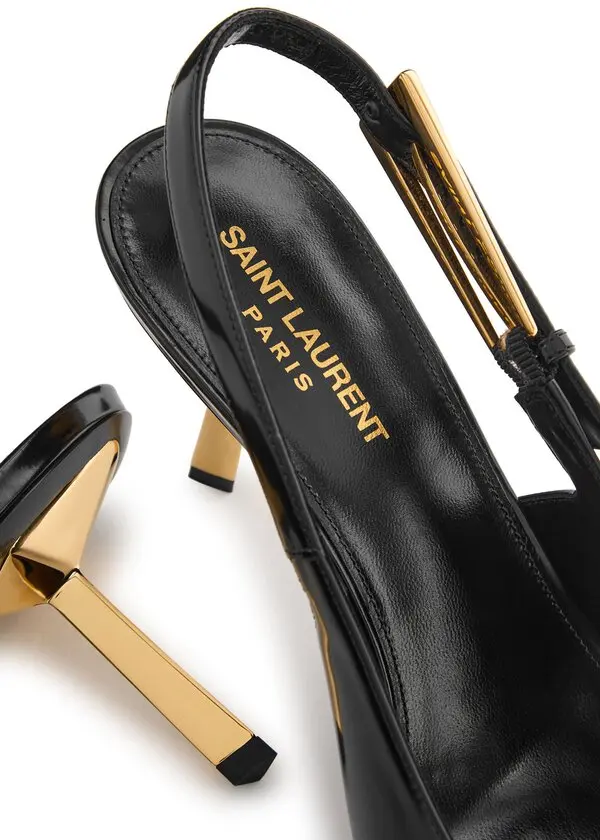 Saint Laurent Lee 75 Slingback Pumps - Black