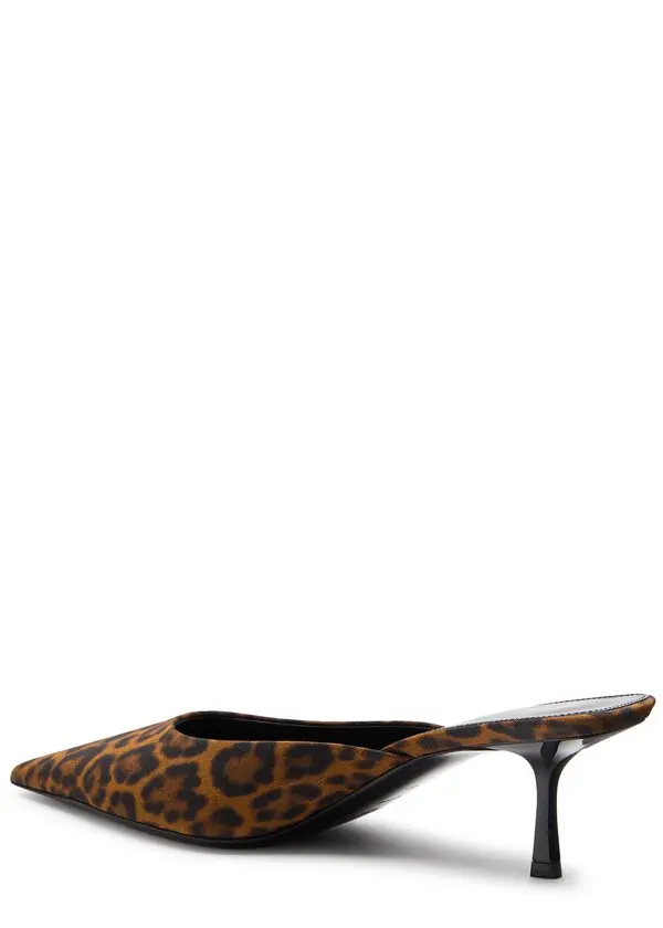 Saint Laurent Barbara 55 Animal-print Mules