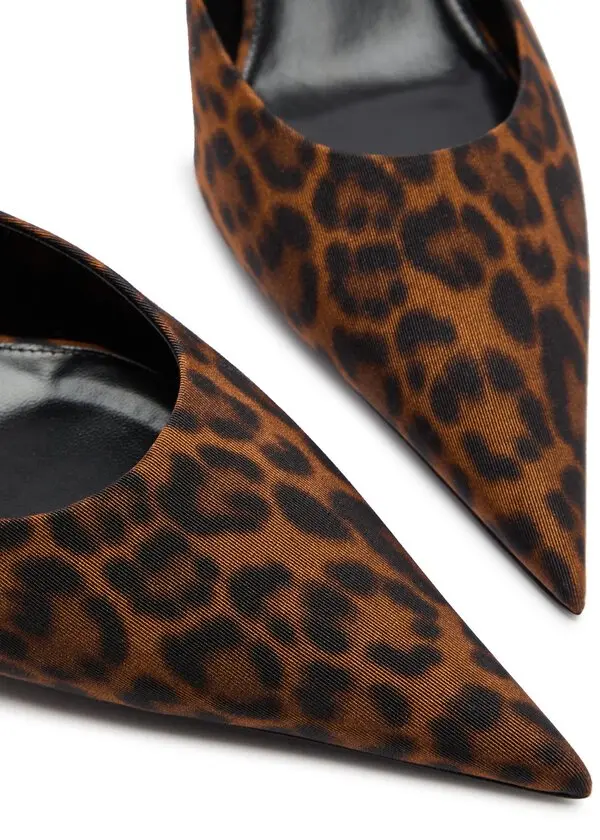 Saint Laurent Barbara 55 Animal-print Mules