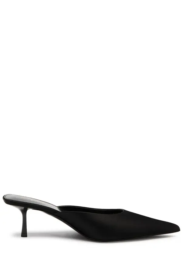 Saint Laurent Barbara 55 Satin Mules