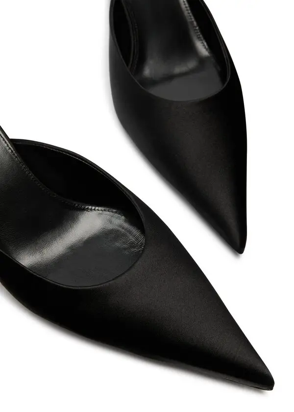 Saint Laurent Barbara 55 Satin Mules
