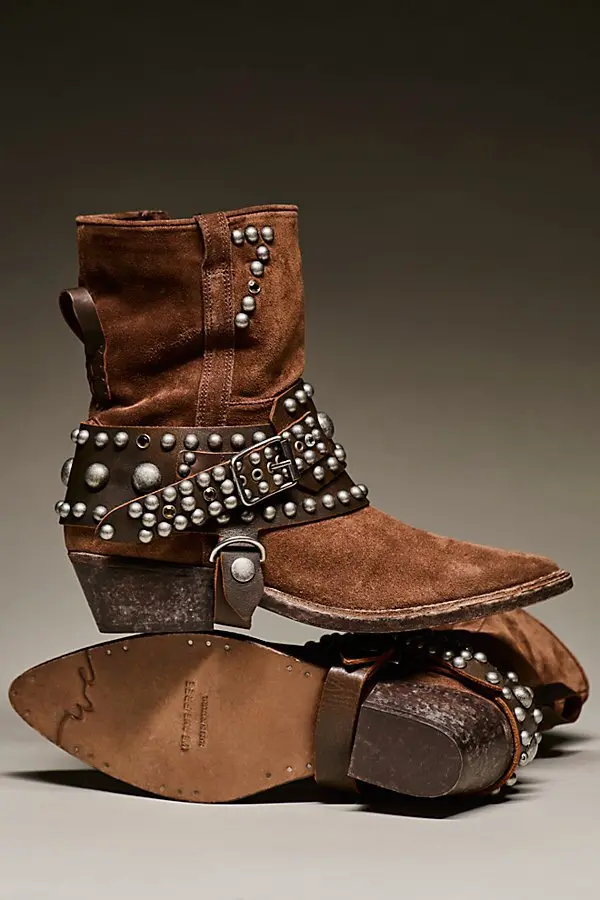 Free People We The Free Axel Boots - Fudge Oiled Suede