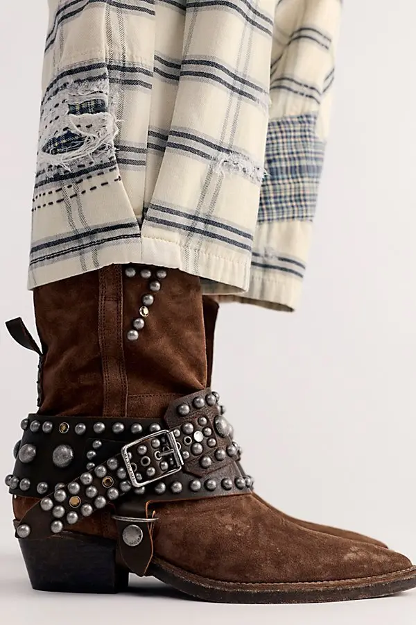 Free People We The Free Axel Boots - Fudge Oiled Suede