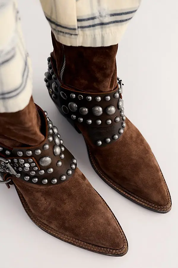 Free People We The Free Axel Boots - Fudge Oiled Suede