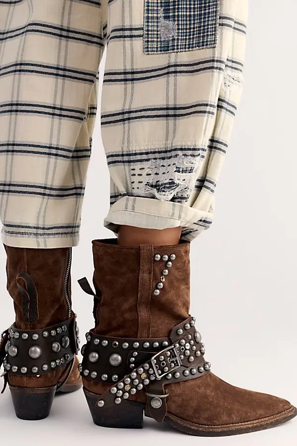 Free People We The Free Axel Boots - Fudge Oiled Suede