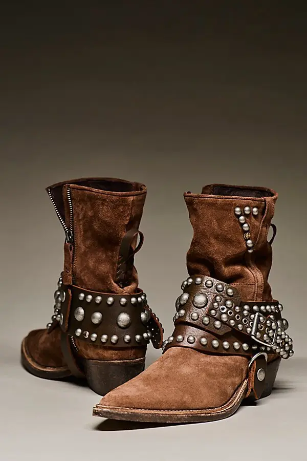 Free People We The Free Axel Boots - Fudge Oiled Suede