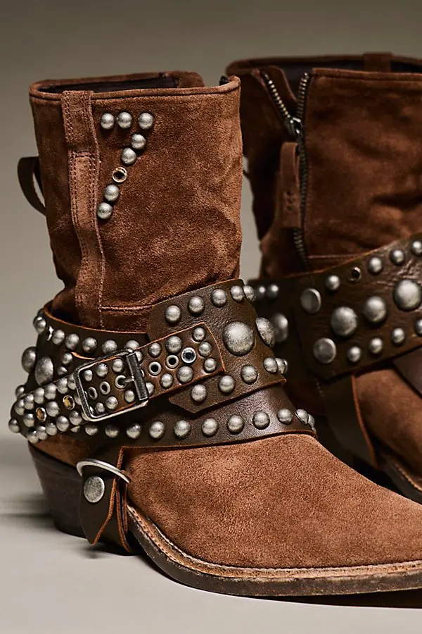 Free People We The Free Axel Boots - Fudge Oiled Suede