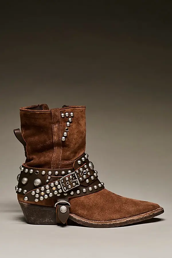Free People We The Free Axel Boots - Fudge Oiled Suede