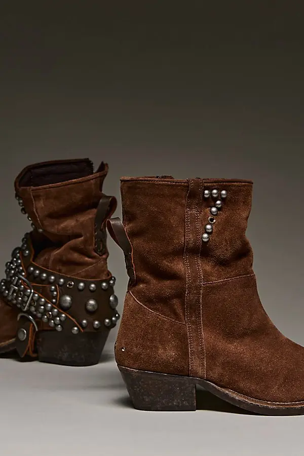 Free People We The Free Axel Boots - Fudge Oiled Suede