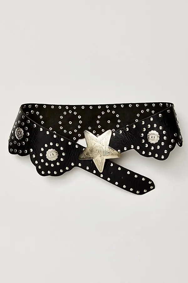 Z & L EUROPE Solar Myth Stud Belt - Black