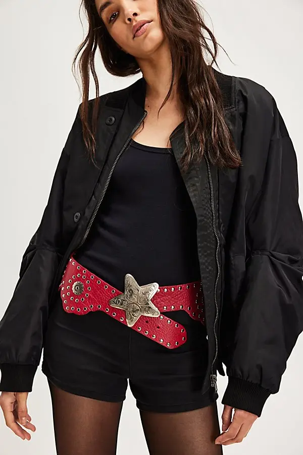 Z & L EUROPE Solar Myth Stud Belt - Heart Eyes