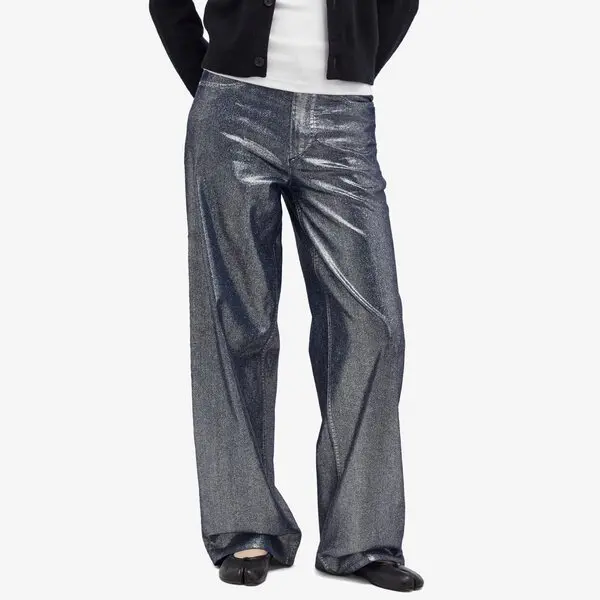 Isabel Marant Relaxed Fit Metallic Denim Jeans