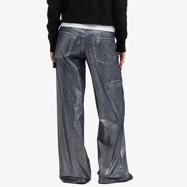 Isabel Marant Relaxed Fit Metallic Denim Jeans