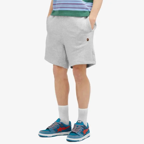 A BATHING APE One Point Sweat Short - Grey