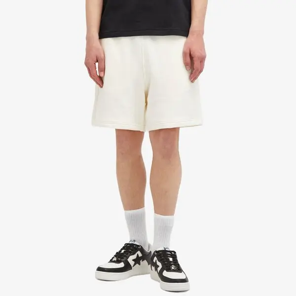 A BATHING APE One Point Sweat Short - White