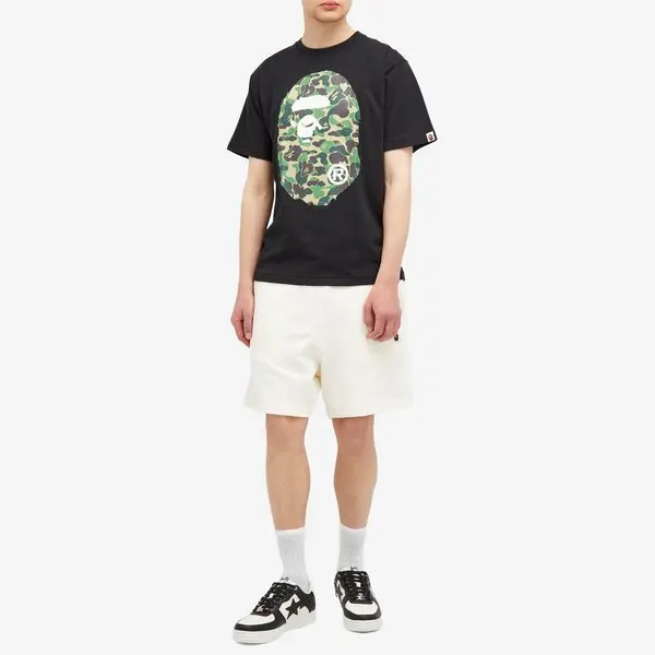A BATHING APE One Point Sweat Short - White