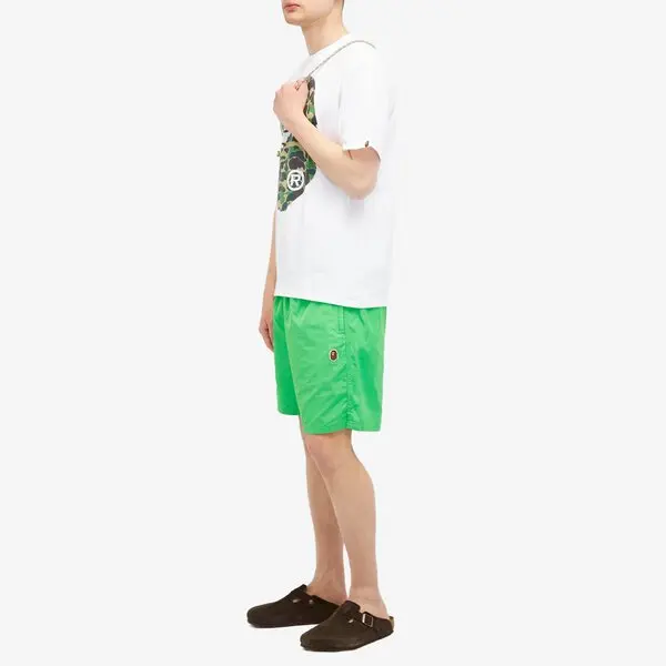 A BATHING APE Ape Head Nylon Beach Shorts