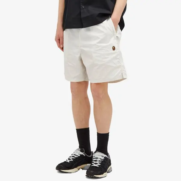 A BATHING APE Ape Head Nylon Beach Shorts - Grey