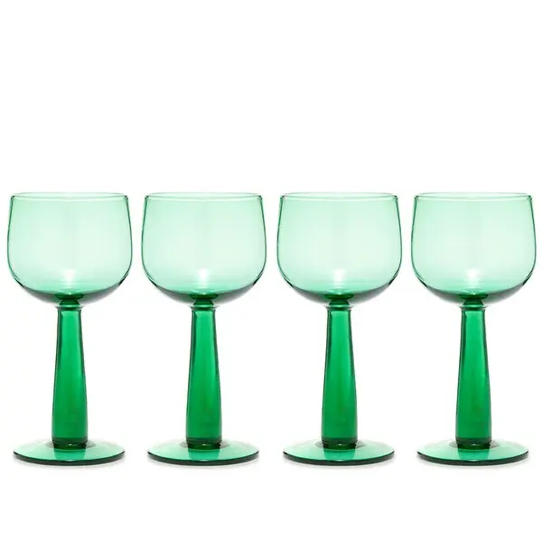 HKLIVING Wine Glass Tall Set Of 4 - Fern Green