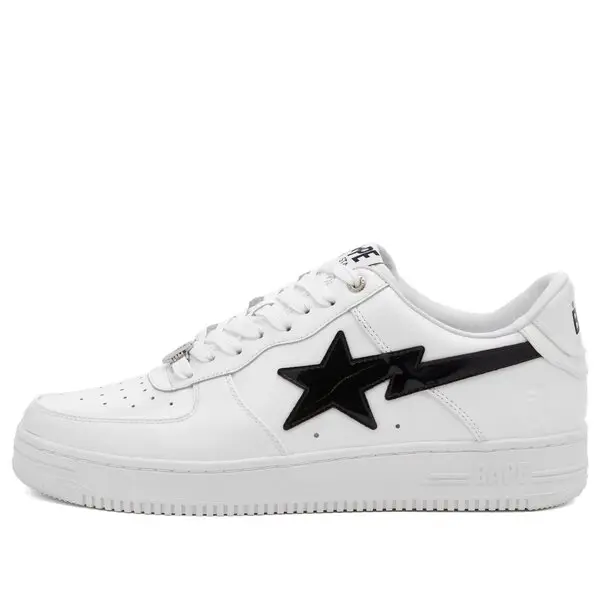 A BATHING APE Sta Painted Leather Sneakers