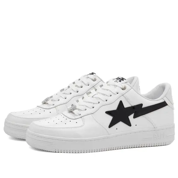 A BATHING APE Sta Painted Leather Sneakers