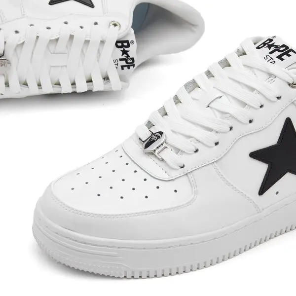 A BATHING APE Sta Painted Leather Sneakers