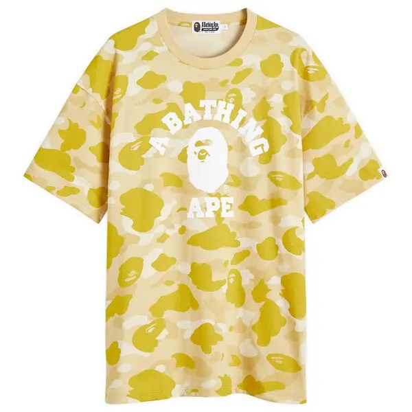 A BATHING APE Color Camo College T-shirt Relax