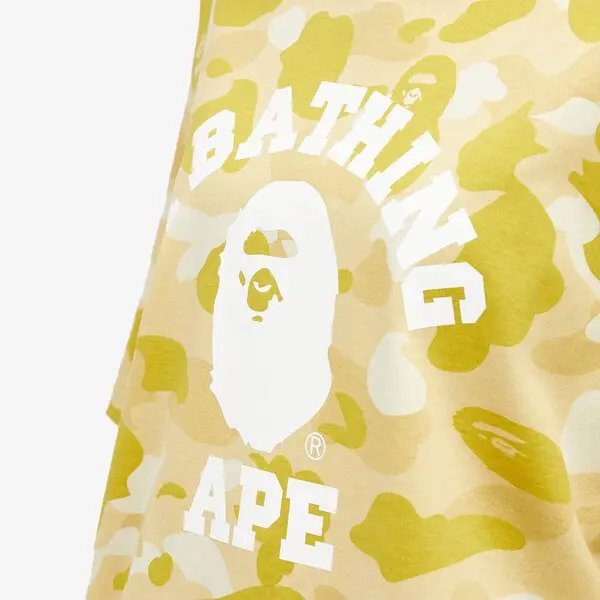 A BATHING APE Color Camo College T-shirt Relax