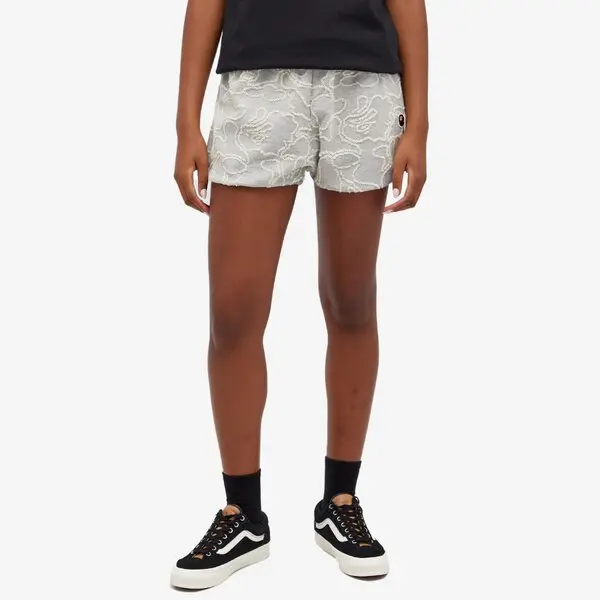 A BATHING APE Neon Camo Jacquard Shorts