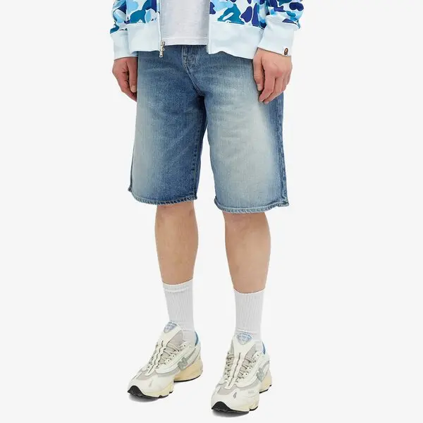 A BATHING APE College Denim Shorts
