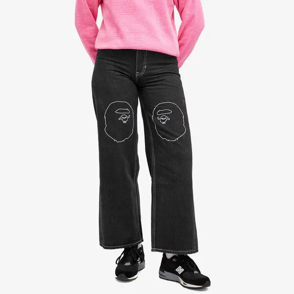 A BATHING APE Ape Head Oversized Jeans