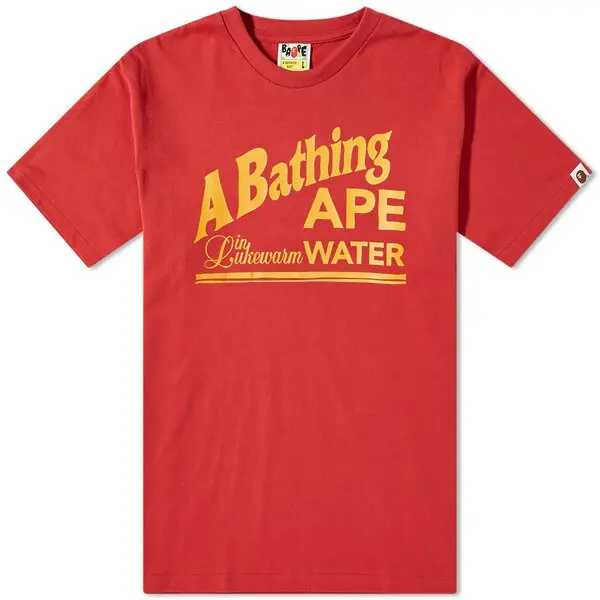A Bathing Ape Archive Lukewarm Water T-Shirt In Red 30% Off