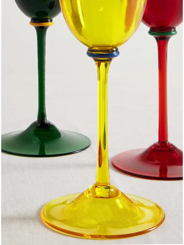La DoubleJ Set Of Eight Murano Wine Glasses - Multi