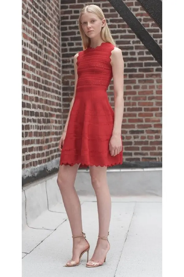 Yigal AzrouL Knitted Dress - Red | Editorialist
