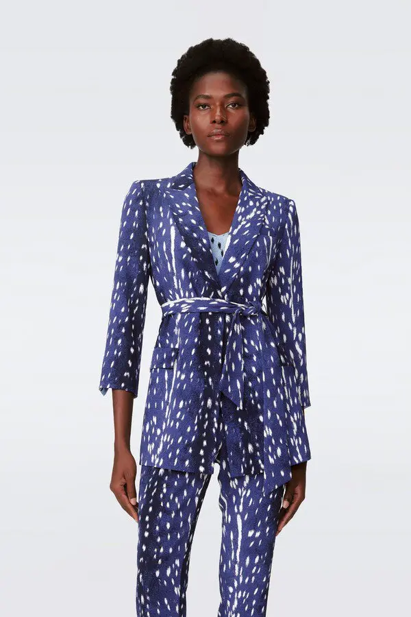 Diane Von Furstenberg Emiliano Jacket - Navy | Editorialist