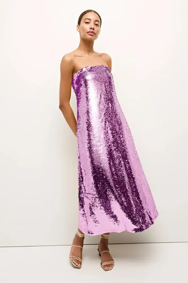 MARIE OLIVER Nalonie Strapless Sequin Dress