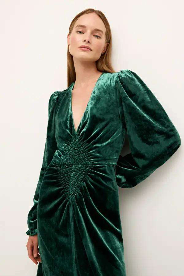 MARIE OLIVER Elsabeth Velvet Maxi Dress
