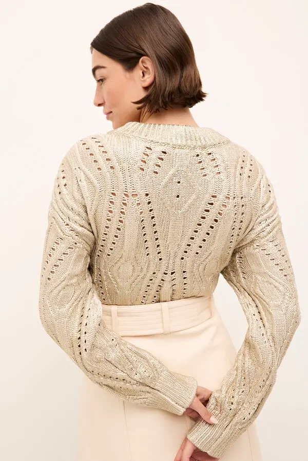 MARIE OLIVER Maxine Metallic Knit Sweater